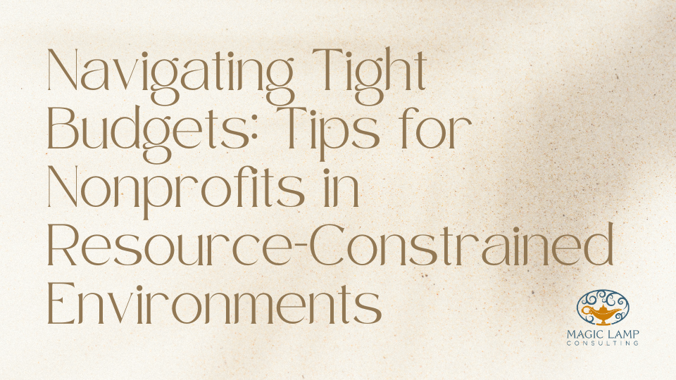 Navigating Tight Budgets Tips For Nonprofits In Resource Constrained Environments